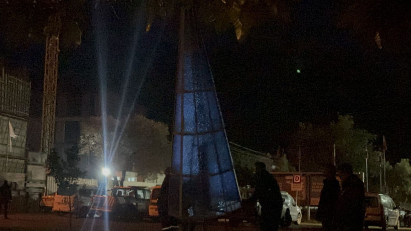 Fırtınada zarar gören minarede çalışma başlatıldı - F5Haber